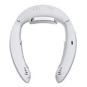 2022 upgraded cooling heating three-sided large-area Portable Air Conditioner Neck Fan heatstroke prevention camping holiday hanging It can also be used on vacation to cool the face, white