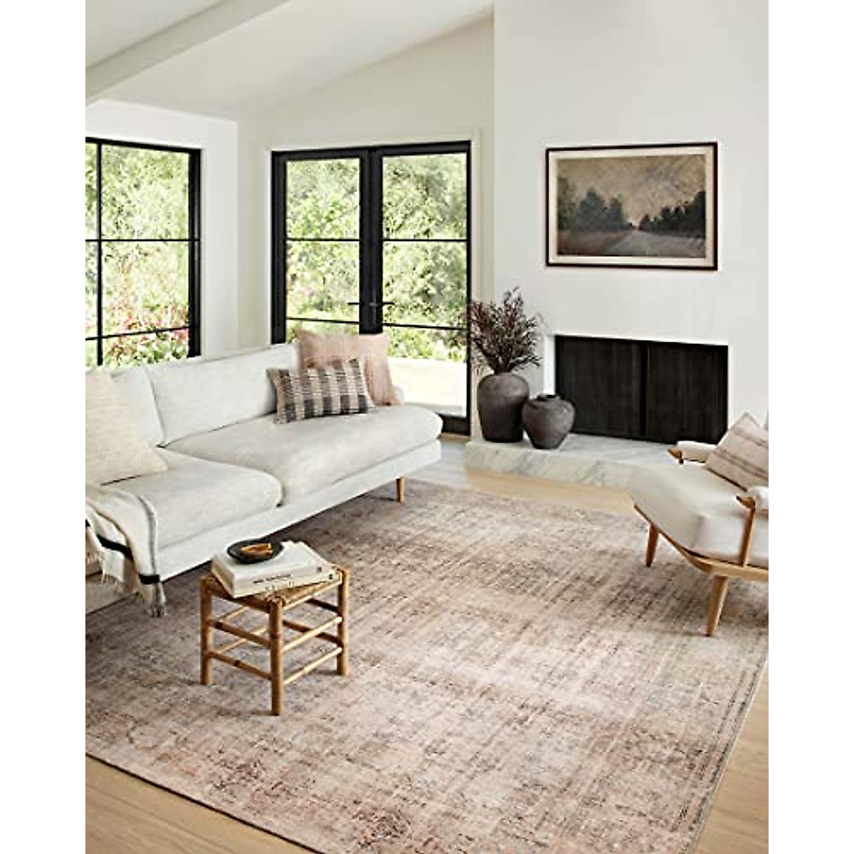 Amber Lewis x Loloi Georgie Collection GER-02 Ocean / Sand 7'-6" x 9'-6" Area Rug