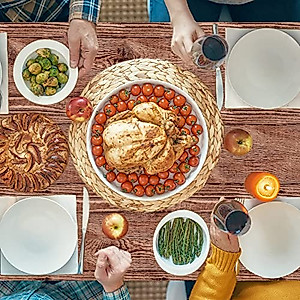 3 Pieces Wood Grain Tablecloth Brown Wood Plastic Table Cover Rectangular Table Decoration for Kitchen Dining Room, Barbecue Thanksgiving Fall Autumn Party