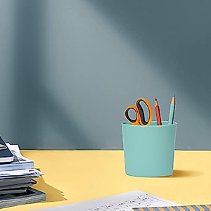 JAKAGO 6-Pack Little Hanging Bucket - Hanging Cup Holder for Rolling Cart Shelf Wall Storage Box for Kitchen Living Room Bathroom Desktop Cleaning Trash Can(Teal)