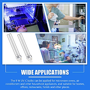Kittmip 2 Pieces UV UV-C Light Bulbs 9W G23 Base Replacement Bulb for Outdoor Pond Clarifier Lamp Compatible with UVE9 CF400 CF500 UVCP-9 JUP-01 303B 304B D200 R18 R18D R2000