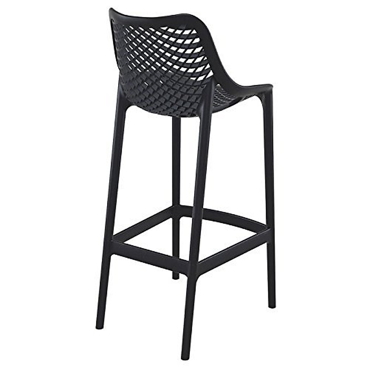 Compamia Air Patio Bar Stool in Black (Set of 2)