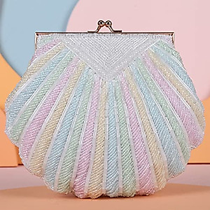 Fawziya Beaded Clutch For Wedding Evening Bag Formal-Multicolor