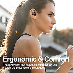 Bluetooth 5.1 Wireless Earbuds,DIGITNOW Deep Bass Sound 50H Playtime IPX8 Waterproof Earphones with Wireless Charging Case Microphone in-Ear Stereo Headphones Noise Cancelling for Sports (DT28)