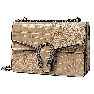 Crossbody Bags For Women Snake Print Clutch Purses Cross Body Evening Handbag Chain Strap Shoulder Satchel