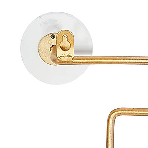 Deco 79 Wood 6 Hangers Wall Hook, 24" x 2" x 7", Gold