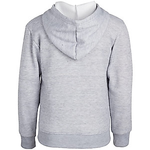 Quad Seven Boys' Fleece Jogger Set - 4 Piece Basic Solid Full Zip Hoodie and Sweatpants (Size 8-18), Size 8-10, Black/Heather Grey