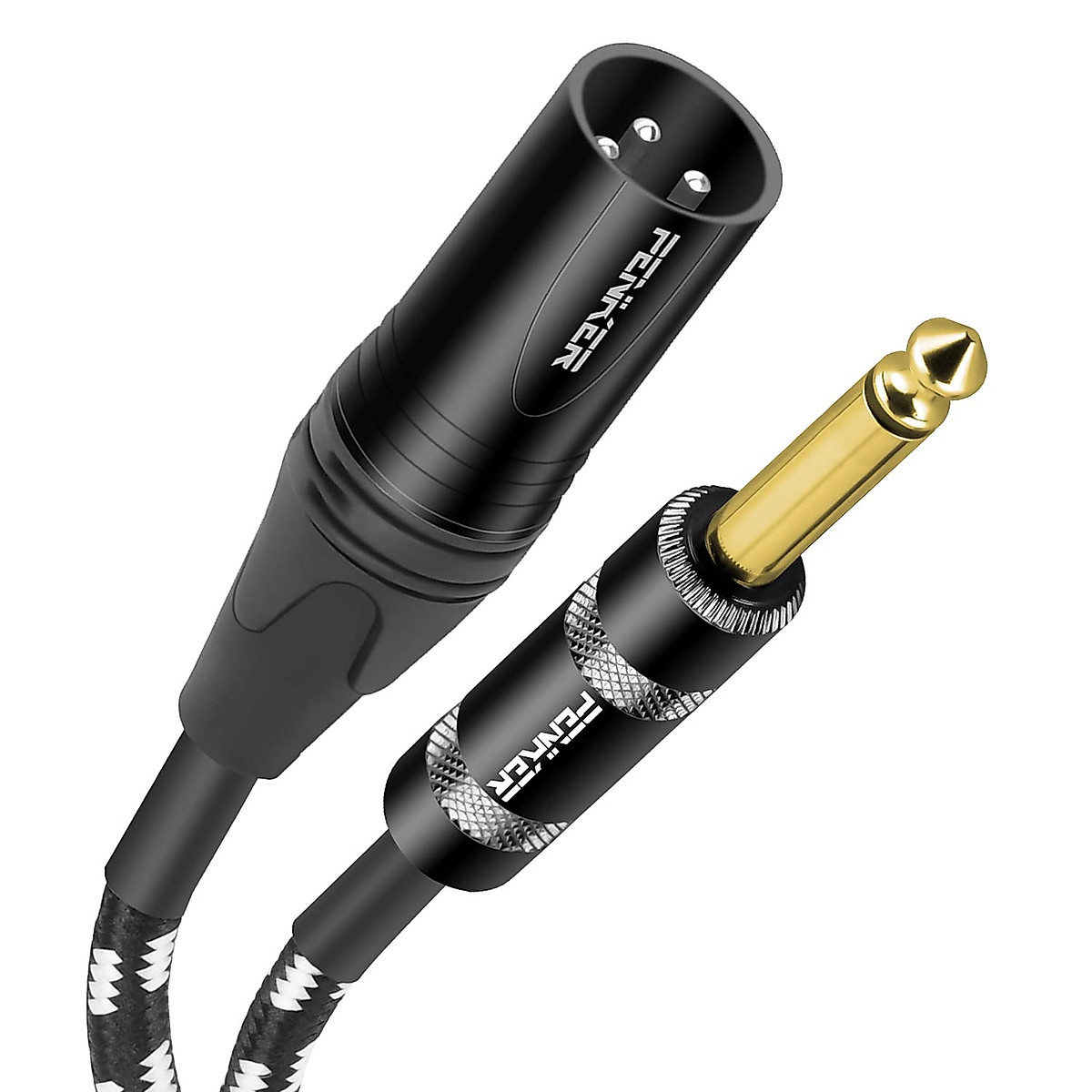 Penker XLR Cable,3ft 2 Pack Microphone Cable, XLR Male to Female Balanced Microphone Cord 3 pin, 3 Foot Short mic Cord,Black & Silver 2 Pack Design for XLR Male to Female