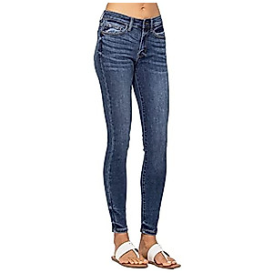 Judy Blue Handsand Mid Rise Skinny (27) Blue