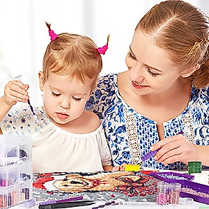 3-Tier Diamond Painting Storage Container Case, 100Slots Stackable Bead Organizer with Lids Diamond Art Accessories Tools, Diamond Art Storage Box Plastic Seed Storage Container Diamond Dots Organizer