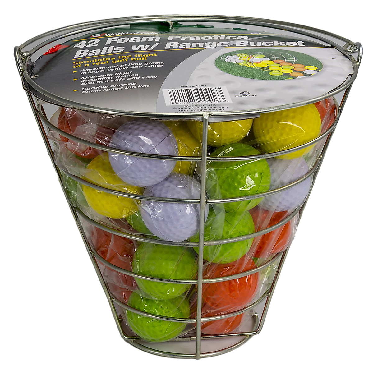 Jef World of Golf Foam Practice Balls (42 Multi-Colored Balls)