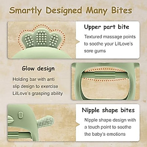 Baby Teething Toys by Komfy LilLove | Non-Toxic Infant Toys 0-6 6-12 Months | CPC Certified Teething Mitten | No Drop Teether for Baby Teething Relief | Baby teether Toys | Teething Pacifier