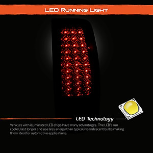 AKKON - For 1999-2002 Chevy Silverado 09-03 GMC Sierra Pickup Truck Smoke G2 LED Tail Lights Brake Lamps Replacement