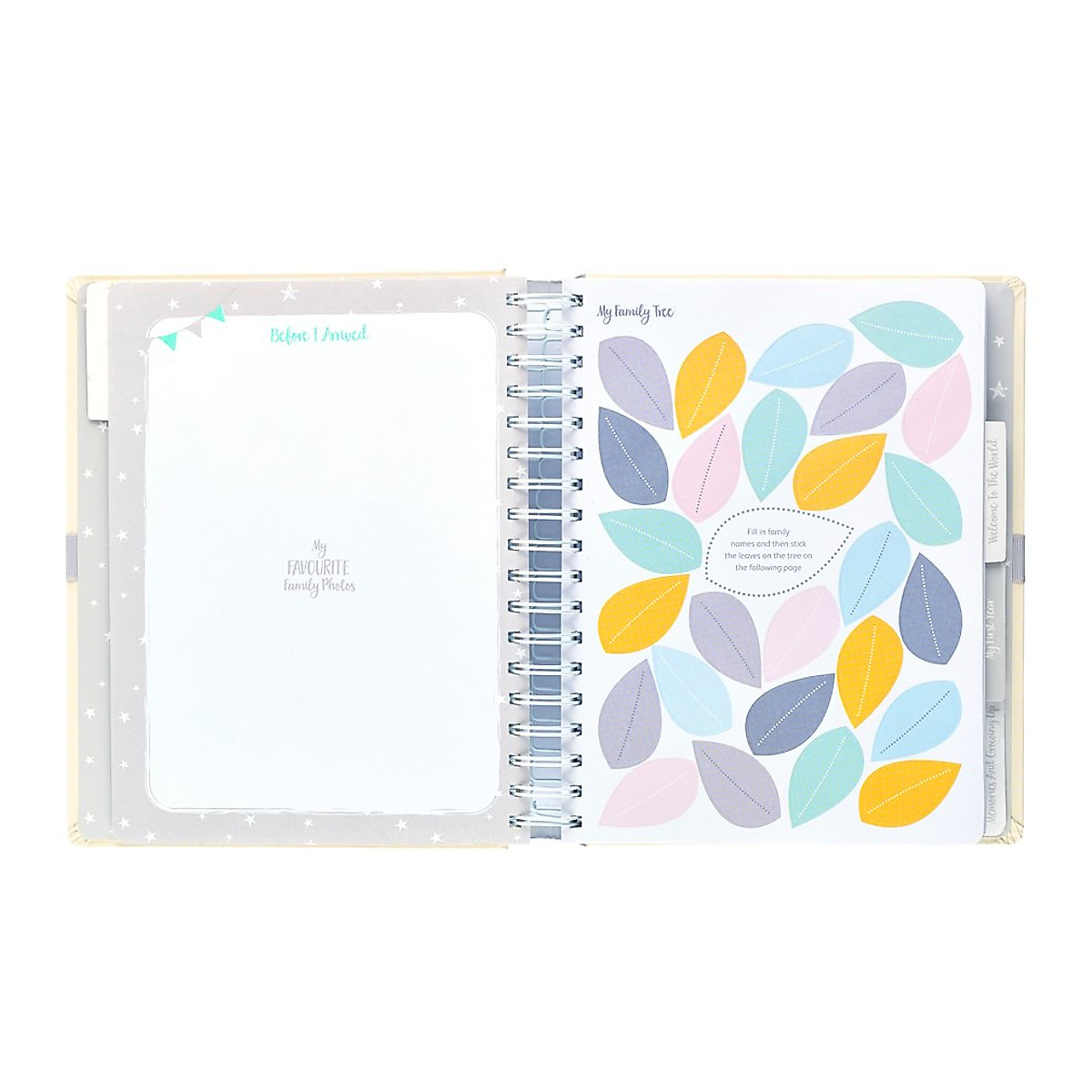 Busy B 6584 "Baby B Baby Journal with Pockets and Stickers, Neutral