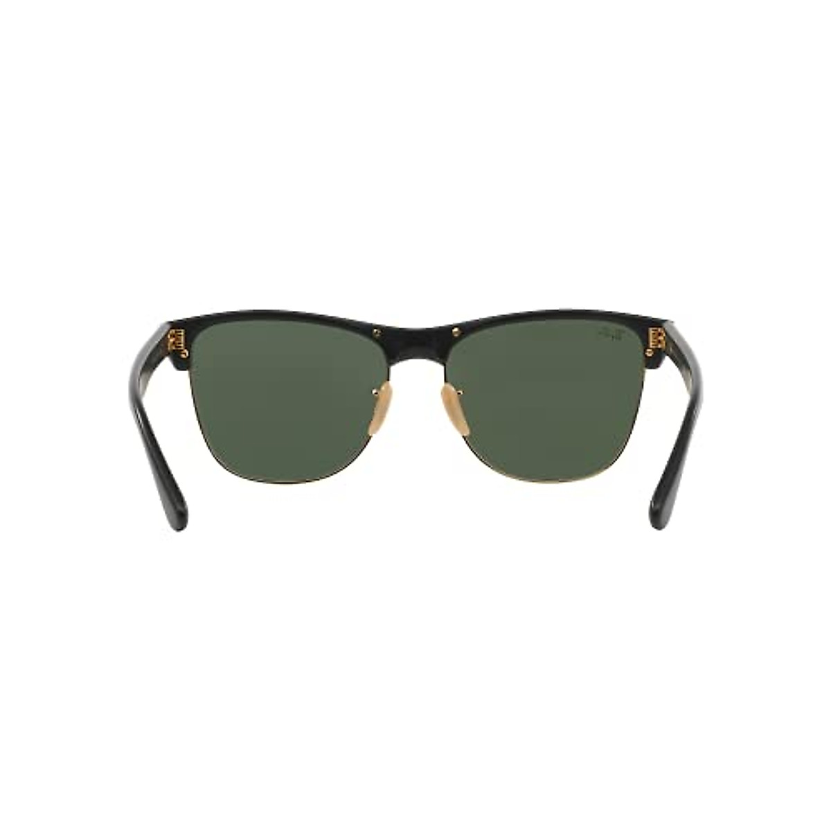 Ray-Ban RB4175 Clubmaster Oversized Sunglasses + Vision Group Accessories Bundle for unisex-adult (Demi Gloss Black On Arista/Crystal Green (877)