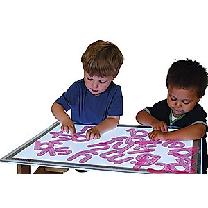 TickiT SiliShapes Trace Alphabet - Set of 26 - Transparent Silicone Letters With Traceable Broken Lines and Directional Arrows - Lowercase - Teach Letter Recognition and Formation