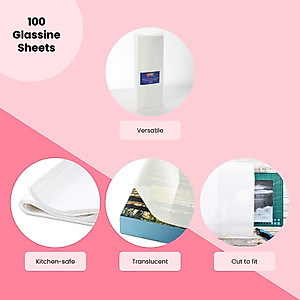 Bright Creations 100 Pack 16 x 20-Inch Glassine Paper Sheets - Pastelmat Achival for Protecting Artwork, Photographs, Documents and DIY Crafts