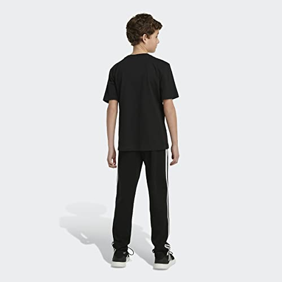 adidas Boys' Short Sleeve All Sport Tee, Black with Multicolor, X-Large (18/20)