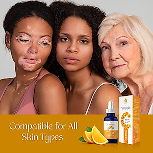 Pursonic Vitamin C Serum, 20% is a high potency Best Organic Anti-Aging Moisturizer Serum for Face, Neck & Décollete and Eye Treatment (3 fl. oz)