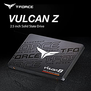 TEAMGROUP T-Force Vulcan Z 240GB SLC Cache 3D NAND TLC 2.5 Inch SATA III Internal Solid State Drive SSD (R/W Speed up to 520/450 MB/s) T253TZ240G0C101
