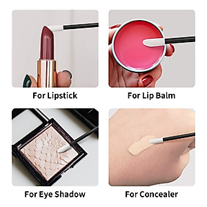 500PCS Lip Wands Applicators Disposable - Vaincre Lipstick Brush Lip Gloss Makeup Applicator Beauty Tool Kits Black