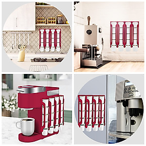 YEMOTTS K Cup Holder for Keurig: Coffee Pod Holder for K-cups - Side Mount K Cup Storage for Small Space - 2 Rows for 10 Kcups Black