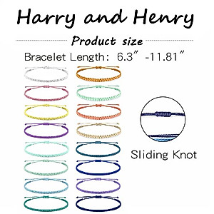 16Pcs Boho String Bracelets for Women Waterproof Wave Surfer Bracelets for Summer Adjustable Rope Braided Bracelets Gifts for Teen Girls Cute Friendship Bracelets Pack Gifts for Holiday（Set D-16Pcs）
