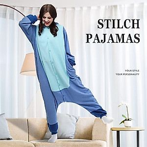 Christmas Adult Stich Onesie Animal Pajamas Cosplay Costumes Party Wear