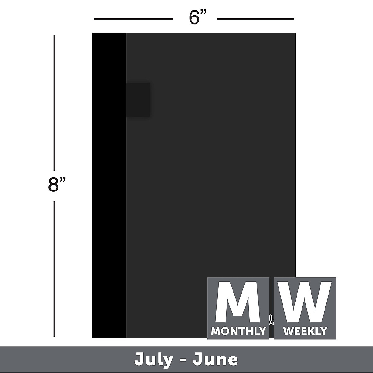 Office Depot® Brand Stellar Academic Weekly/Monthly Planner, 5-1/2" x 8-1/2", Black, July 2023 to June 2024