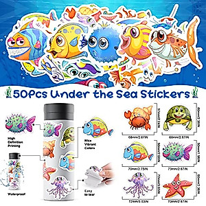122Pcs Under the Sea Party Favors for Kids, Ocean Sea Party Favors, Cute Sea Animal Themed Party Supplies for Boys Girls, Ocean Themed Gifts Pinata for Birthday Party Classroom Rewards for Kids