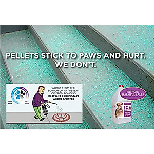 Chloride Free Liquid Ice Blocker: Safe for Pets, Plants and The Environment. Easy to use and Store, cuts cleanup time by eliminating ice Removal. One Gallon Replaces 120 pounds of ice melt.