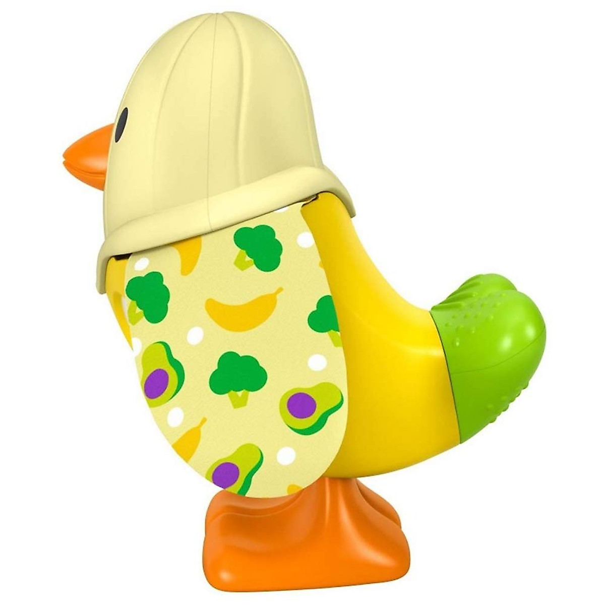 Fisher-Price Infant Rattle and Clicker and Texture Toy - Yellow Peek-a-Boo Banana Bird