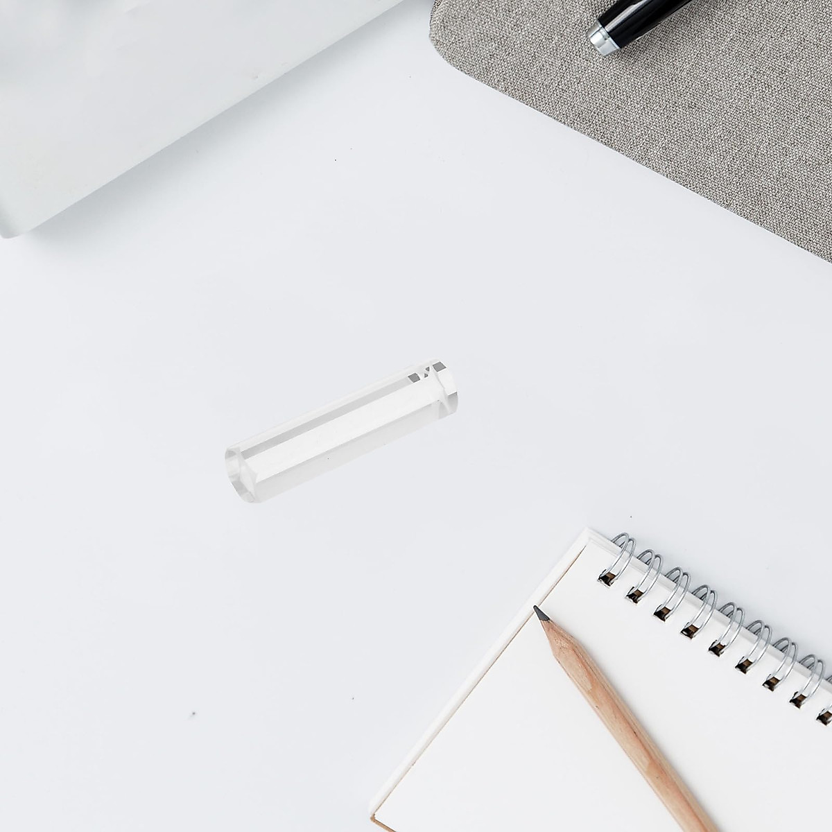 Baluue Optical Glass Hexagonal Prism for Teaching Light Spectrum Physics and Photo Photography Cylindrical Prism for School