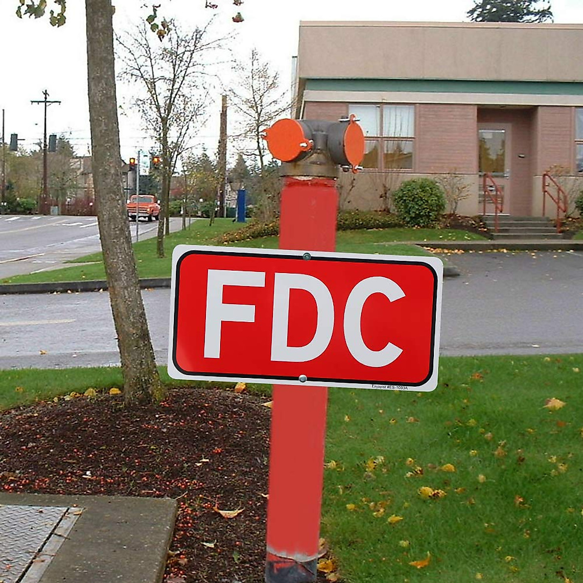 FDC Sign, Fire Department Connection Sign, 12"x 6" - .040 Rust Free Aluminum – Reflective, UV Protected and Weatherproof