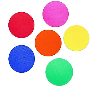 RIENER 60 Pieces Carpet Spots Markers Floor Dots Carpet Circles Carpet Markers for Classroom Decoration Elementary School Teacher Supplies, 6 Colors