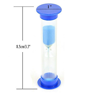 Swity Home 30 Pack 5 Minutes Plastic Sand Timer, Set of 30 (Red, Blue, Green, 30 Pack)