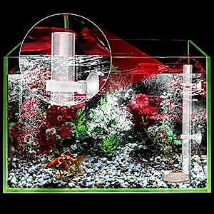 TIESOME Acrylic Fish Shrimp Feeder, Transparent Durable Aquarium Fish Shrimp Feeder, Assembled Feeding Tube Feeding Dish Tray Set for Fish Tank Aquarium Shrimp (25cm)