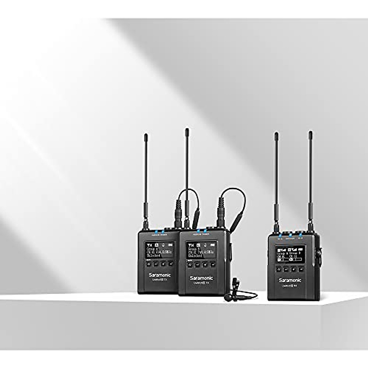 Saramonic Advanced 2-Person Wireless UHF Lavalier System with Dual Camera-Mount Receiver, Premium DK3A Lavaliers, Li-Ion Power, Hard Case & More (UwMic9S Kit 2),UWMIC9S-KIT2,Black