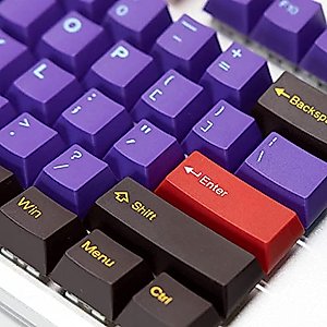 TAI-HAO Cubic Profile Chocolate Factory Keycaps 113 ANSI Layout Compatible with All MX Types Keyboards(61/87/104/108+1.75U Shift Key) Custom Keycap Set