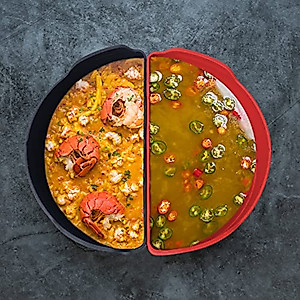 Lineware Slow Cooker Divider Liners for 6-8 QT Crockpot, Silicone Reusable Compatible for Crock Pot Liners Divider Inserts,Dishwasher Safe, Oval Shape,Leakproof & Easy Clean，BPA Free(Upgraded Thicker)
