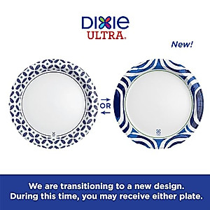 Dixie Ultra, Large Paper Plates, 10 Inch, 44 Count, 3X Stronger*, Heavy Duty, Microwave-Safe, Soak-Proof, Cut Resistant, Disposable Plates For Heavy, Messy Meals