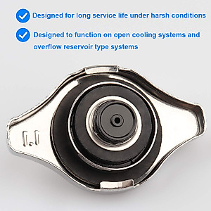 Radiator Cap, Replace 19045-RAA-003, 19045RAA003, 19045 RAA 003 Compatible with Honda, Acura - Accord, Civic, CRV, Element, Fit, Odyssey, Pilot, Ridgeline, S2000, MDX, TL, RDX, RL, RLX, TLX, TSX, ZDX