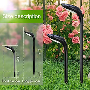 JSOT Bright Solar Outdoor Lights,4 Pack Solar Pathway Lights Waterproof Landscape Lighting Path Light for Garden Decor Walkway Yard Driveway Holiday Decorative Lamp