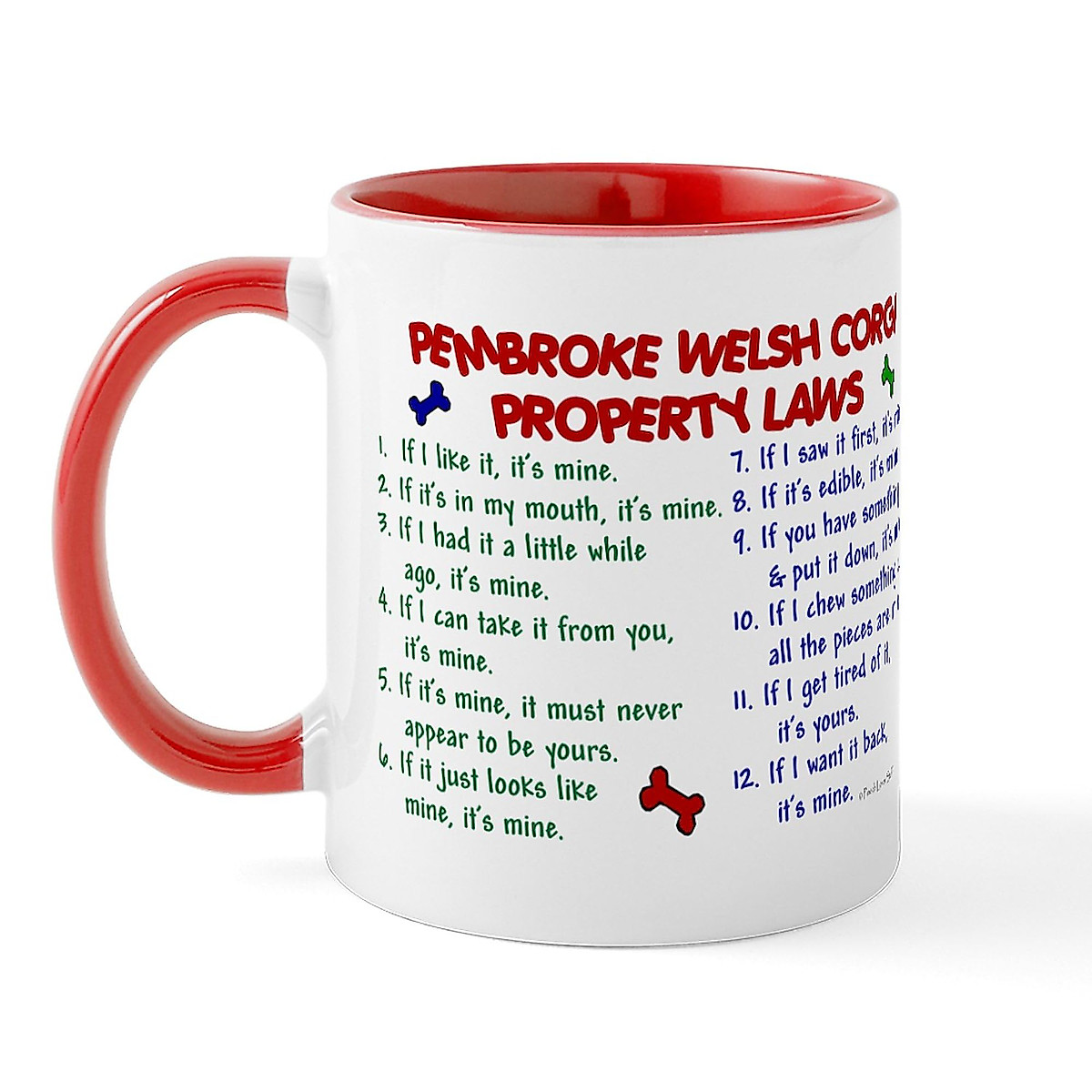 CafePress Pembroke Welsh Corgi Property Laws 2 Mug Ceramic Coffee Mug, Tea Cup 11 oz