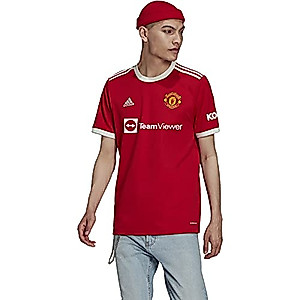 adidas Men's 2021-22 Manchester United Home Jersey (Real Red, Small)