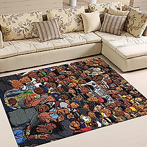 Rappers Hip Hop Music Area Rugs - Rappers Carpet Non-Slip Play Area - Hip Hop Doormat Bedroom Bathroom Living Room Rug Music Washable 3x5 4x6 Rug - Personalized Area Rug Studio Decor Dining Room Music