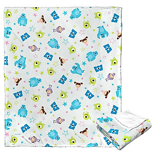 Northwest Disney Wonder of Pixar Silk Touch Throw Blanket, 50" x 60", Classic Monsters
