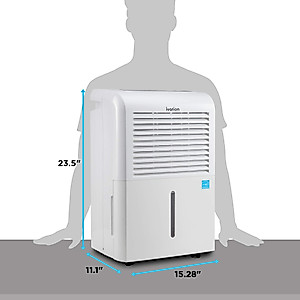 Ivation 4,500 Sq Ft Smart Wi-Fi Energy Star Dehumidifier with App, Continuous Drain Hose Connector, Programmable Humidity, 2.25 Gal Reservoir for Medium and Large Rooms (4,500 Sq Ft With Pump)