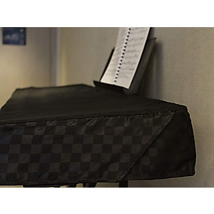Clairevoire Waterproof Digital Piano Cover for Yamaha DGX670 | Fitted Bookstand Opening | Easy Access Side Fold-overs | Double Layered with inner lining | 140cm x 45cm x 13cm (Ebony Black, DGX670)