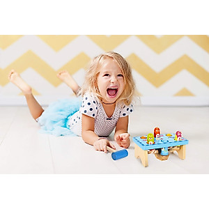 Small Foot Wooden Toys Smack the Bird Knock Playset with Hammer designed for children ages 18 months